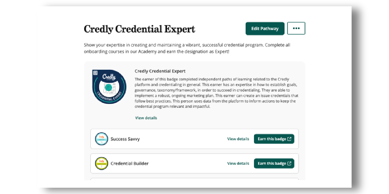 Credly Platform Walkthrough